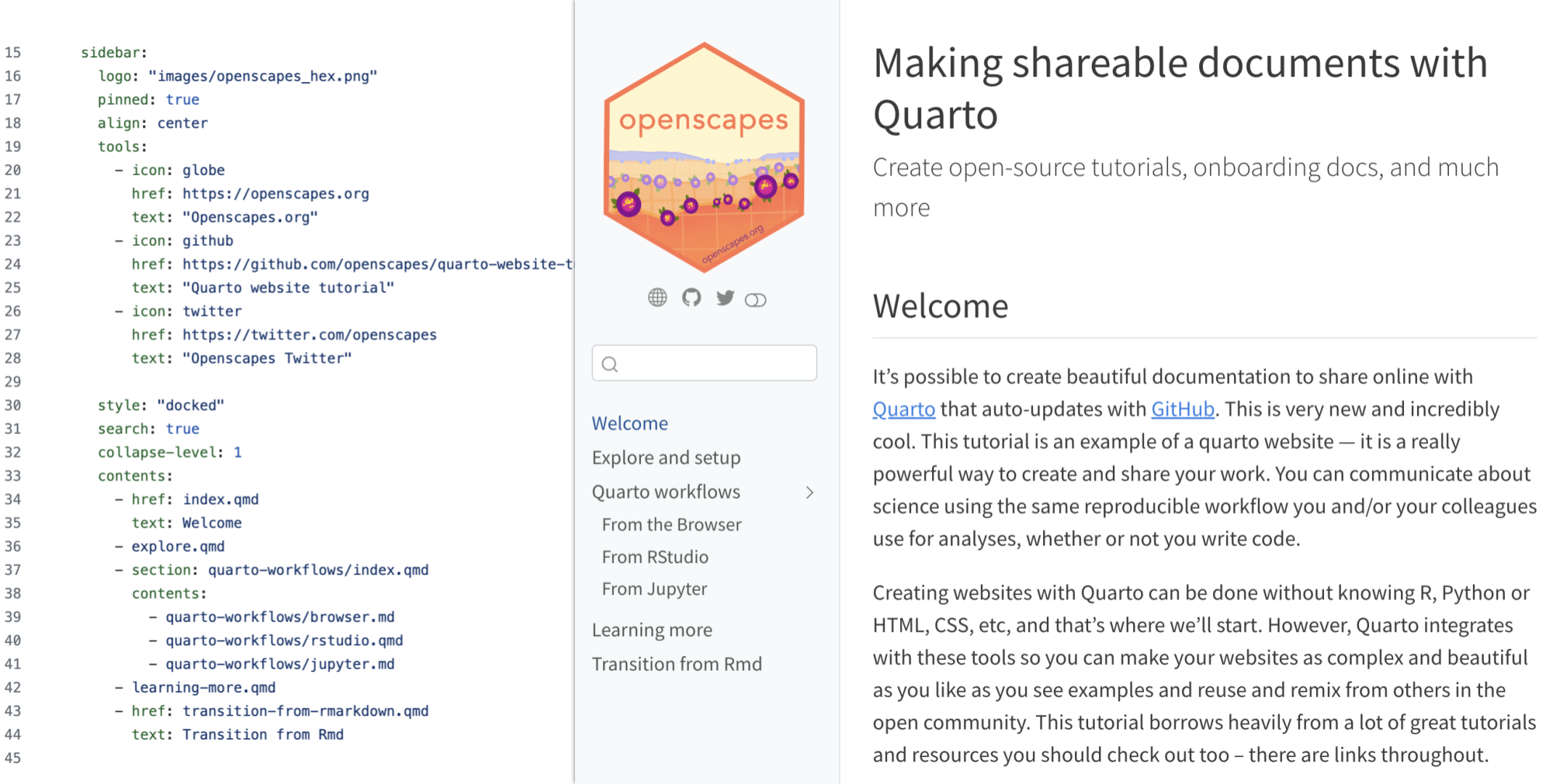 Explore and setup – Making sharable documents with Quarto